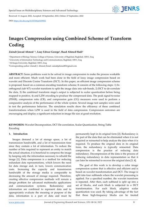 pdf images compression using combined scheme of transform coding
