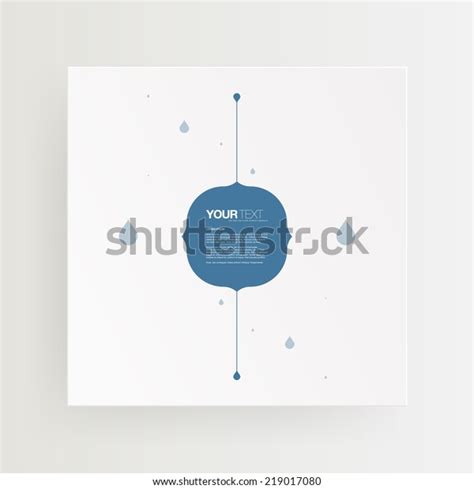 Abstract Minimal Text Box Design Blue Stock Vector Royalty Free