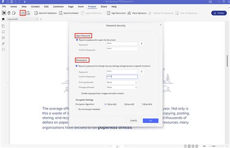 how to create password for pdf file