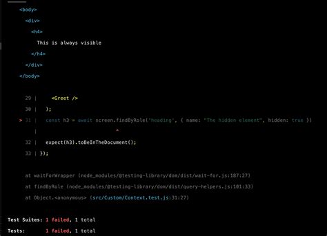 Reactjs React Testing Library Material Ui V4 Hidden Component Stack Overflow
