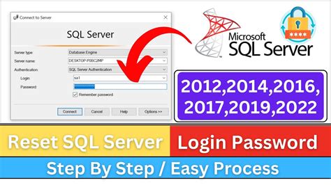 Reset SQL Server Login Password Step By Step YouTube