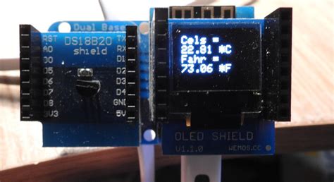 Wemos And Ds18b20 Readings On An Oled Display Simple Project Esp8266 Learning