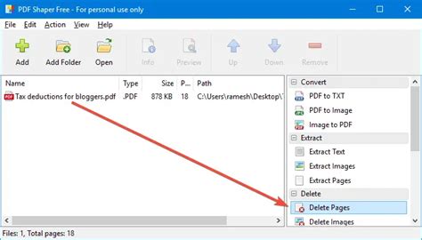 how to delete images or pages from a pdf file winhelponline