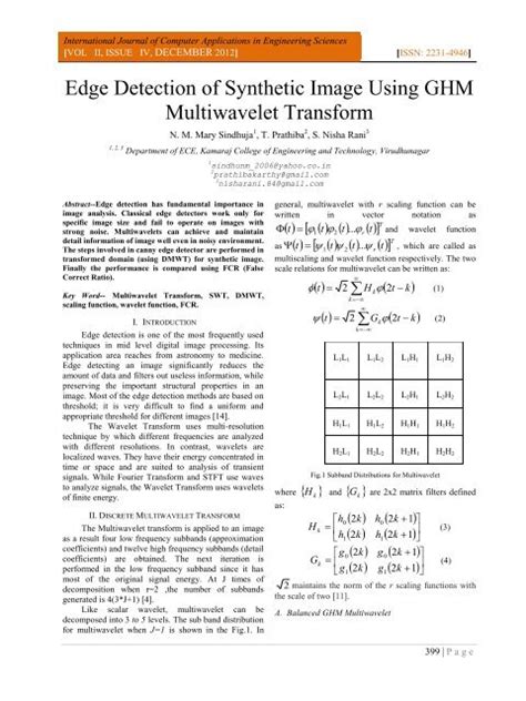 edge detection of synthetic image using ghm multiwavelet transform