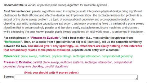 an example of the annotation interface for the keyphrase evaluation download scientific diagram