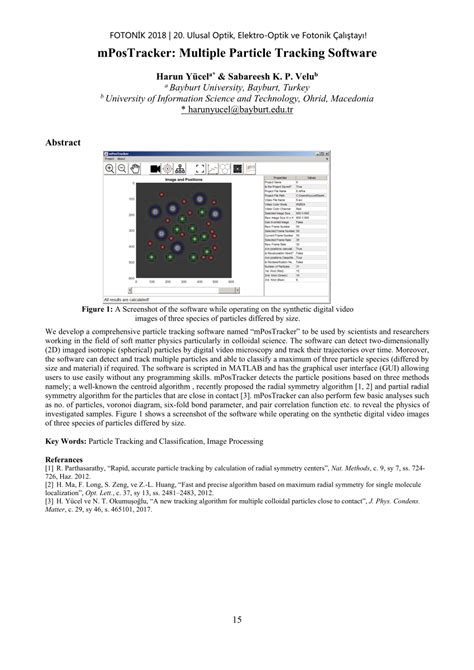 pdf mpostracker multiple particle tracking software