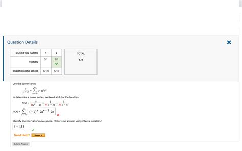 solved question details x question parts 1 2 total 0 1 1 1