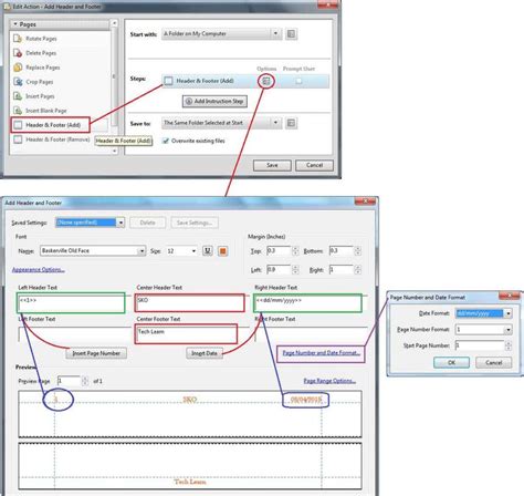 how to add header and footer with page no and date to pdf tips header pdf ads