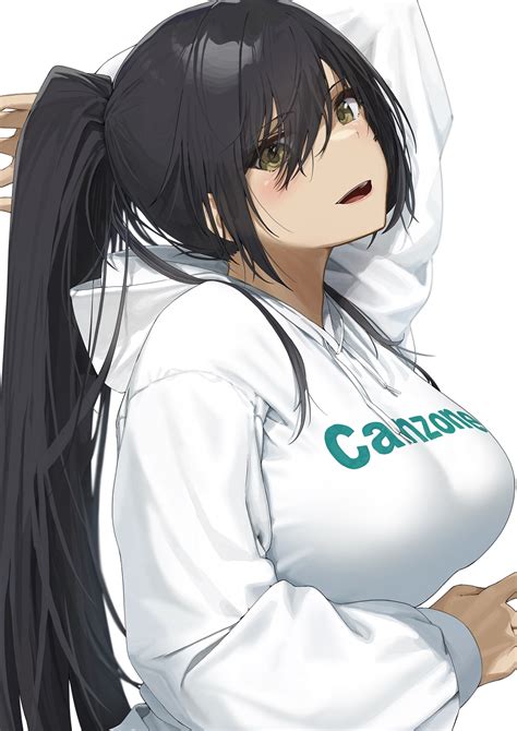 壁纸 Noeru The Email Protected The Idolmaster Shiny Colors Shirase Sakuya 黑发 简单的背景 马尾辫