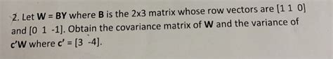solved let y be a 3 dimensional random vector with mean