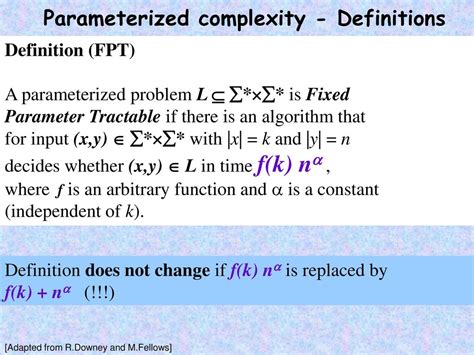 parameterized algorithms and their applications ppt download
