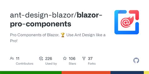 github ant design blazor blazor pro components pro components of blazor 🏆 use ant design