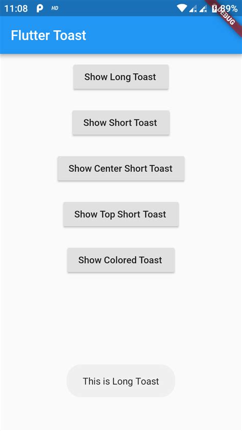 Toast Plugin For Flutter