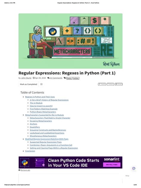 regular expressions regexes in python part 1 real python pdf regular expression