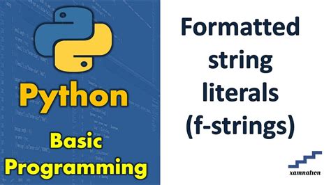 Formatted String Literals F Strings YouTube