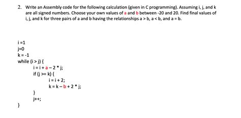 solved 2 write an assembly code for the following