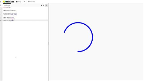Trinket Python Turtle Lesson Draw A Circle YouTube