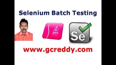 batch testing using selenium writing selenium test cases g c reddy youtube