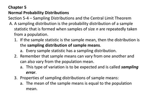 Ppt Sampling Distributions Central Limit Theorem Explained