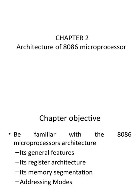 chapter 2 the 8086 microprocessor architecture pdf central processing unit computer