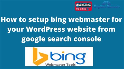 How To Setup Bing Webmaster For Your WordPress Website From Google