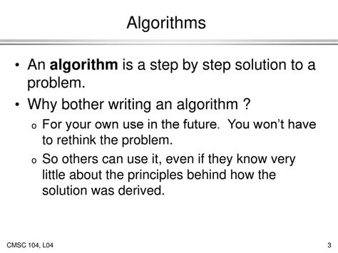 algorithms part 1 of 3 the first step in the programming process ppt download