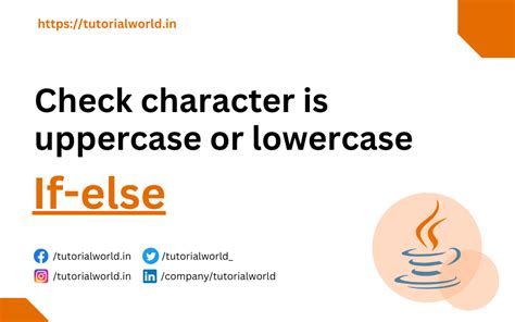 Check Character Is Uppercase Or Lowercase In Java Tutorial World