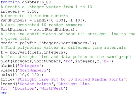 solved chapter 15 problem 8e solution matlab a practical introduction to programming and