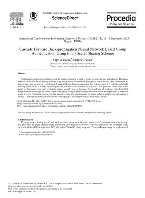 solution cascade forward back propagation neural network based group authentication using n n