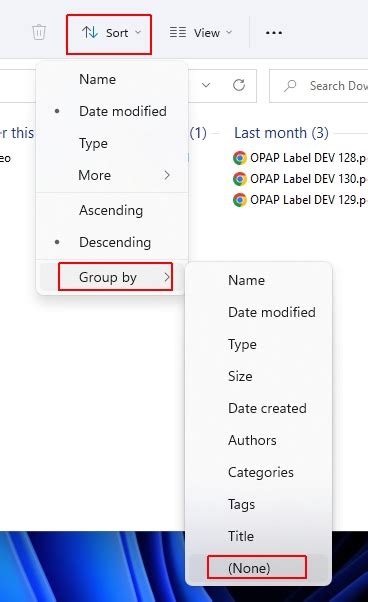 How To Disable File Explorer S Grouping Files By Date In Windows 11