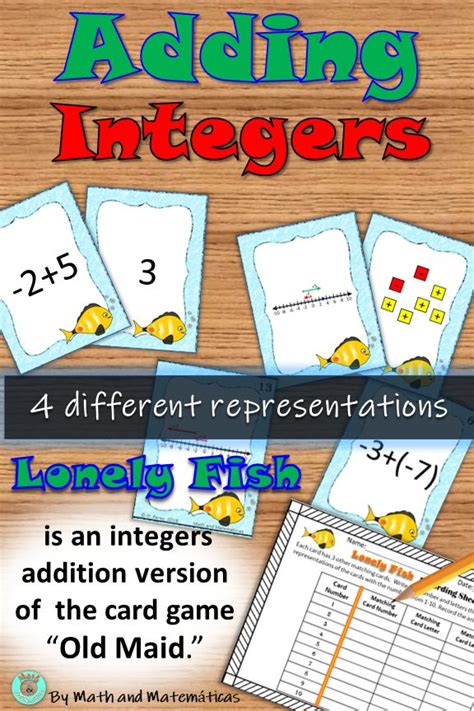 adding integers matching game activity integers card game integer operations integers