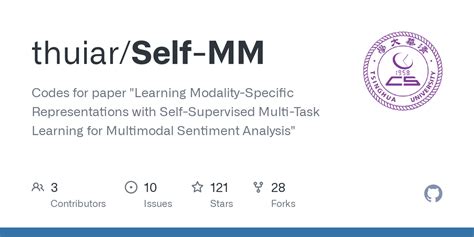 github thuiar self mm codes for paper learning modality specific representations with self