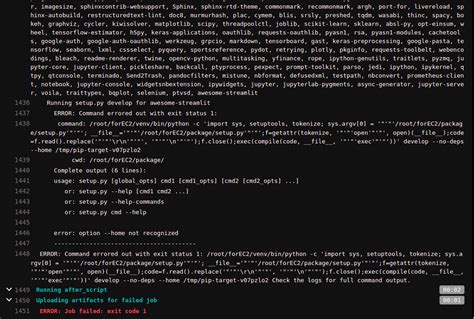 error deploying awesome streamlit via gitlab ci running setup py develop for awesome streamlit