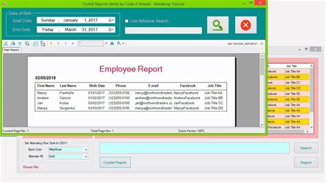 vb how to filter data in crystal reports using datetimepicker youtube