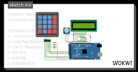 Calculator Ino Wokwi ESP32 STM32 Arduino Simulator
