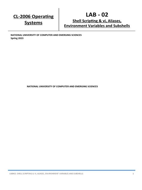 os lab 2 shell script pdf shell computing scripting language