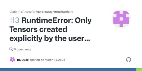 RuntimeError Only Tensors Created Explicitly By The User Graph Leaves