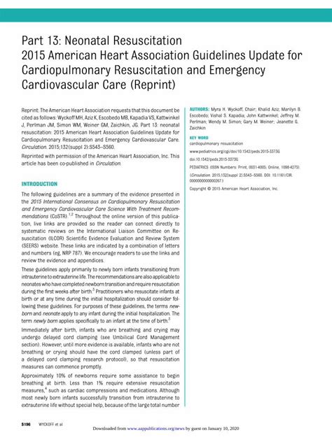 PDF Part 13 Neonatal Resuscitation Perinatal Risk Factor Such