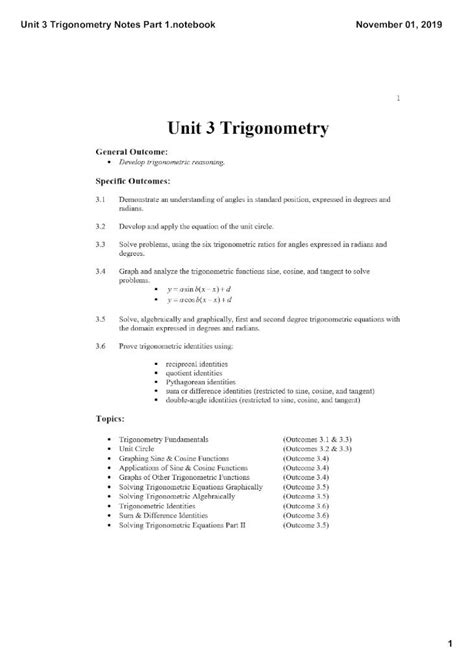 pdf unit 3 trigonometry notes part 1 notebook title unit 3 trigonometry notes part 1