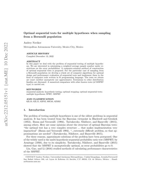 a numerical approach to sequential multi hypothesis testing for bernoulli model deepai