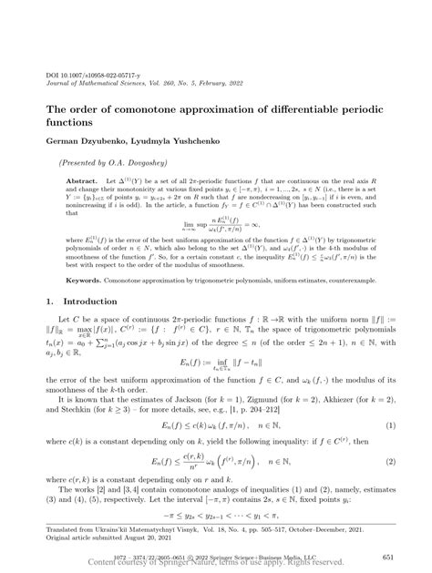the order of comonotone approximation of differentiable periodic functions