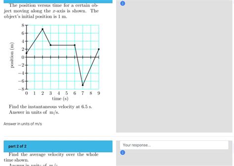 solved the position versus time for a certain object moving