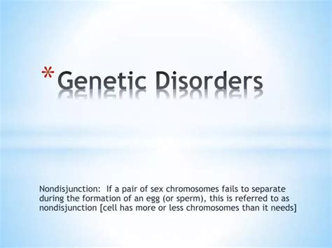 Ppt Genetic Disorders Powerpoint Presentation Free Download Id2075339