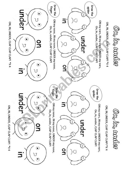 Prepositions Of Place Song