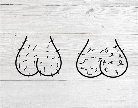 Hairy Balls Clip Art Scrotum Silhouettes Testicles Instant Etsy