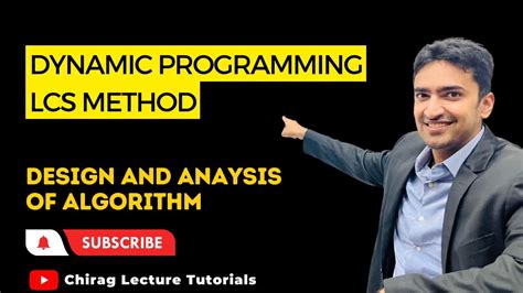 longest common subsequence using dynamic programming easy method explained with solved example