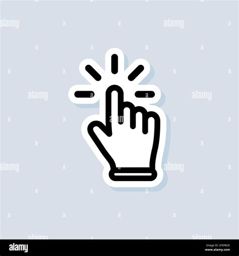 Hand Cursor Sticker Clicking Cursor Icon Clicking Finger Icon Hand