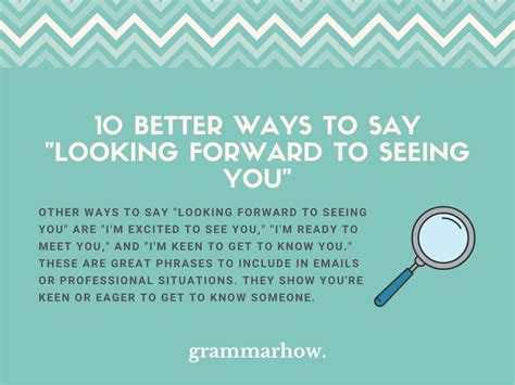 10 Better Ways To Say Looking Forward To Seeing You 2024