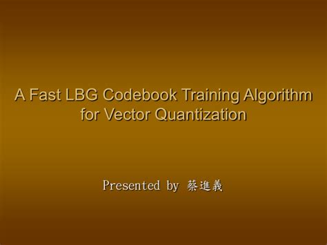 codebook generation