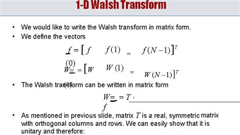 discrete walsh trasform dwt in image processing youtube